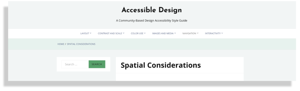 Spatial Considerations – Accessible Design